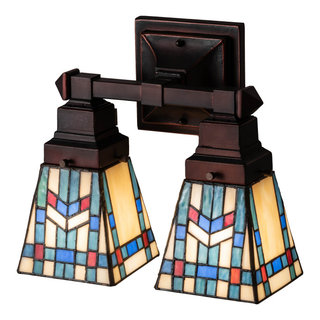 12 Wide Prairie Wheat 2 Light Wall Sconce - Craftsman - Wall Sconces ...