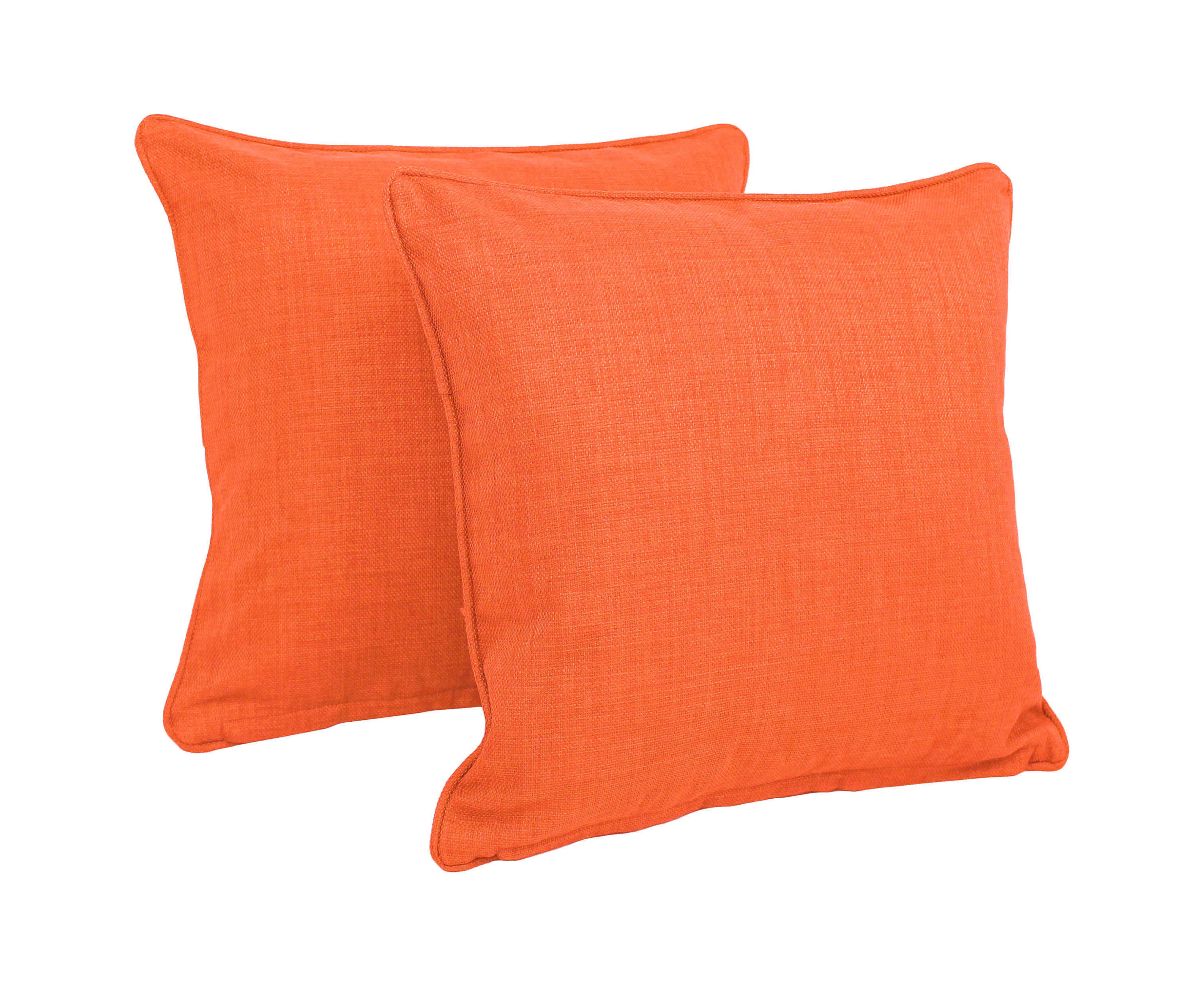 18" Outdoor Spun Polyester Square Throw Pillows, Set of 2 ...