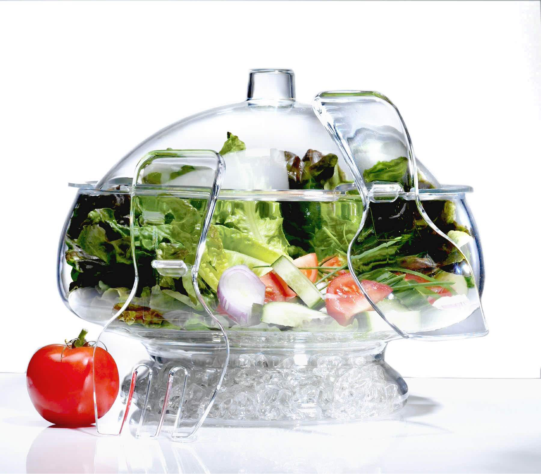 Prodyne Acrylic Salad On Ice with Dome Lid - Traditional - Serving And ...