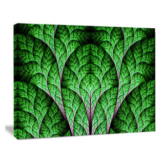 Exotic Green Biological Organism, Abstract Art on Canvas, 20"x12"x1 ...