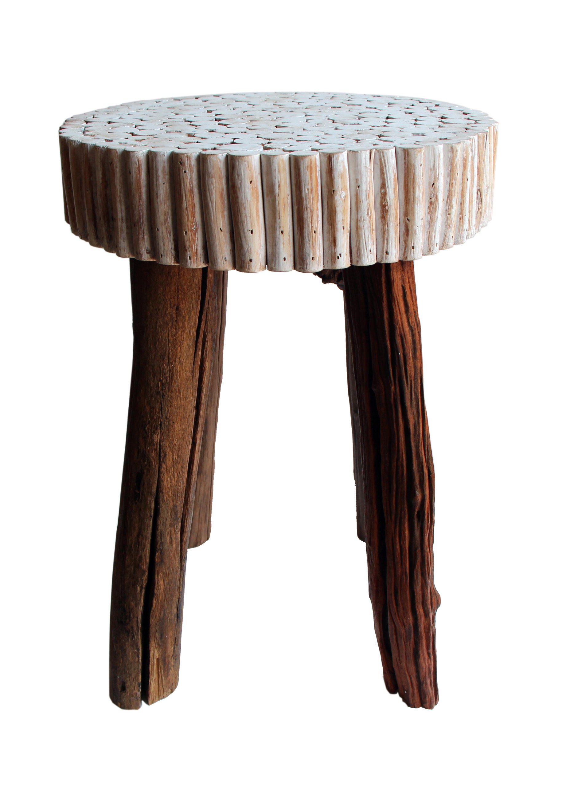 Modern Natural Wood Bubble Stool - Contemporary - Side Tables And End ...