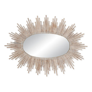 Chadee Oval Mirror - Farmhouse - Wall Mirrors - by Buildcom | Houzz