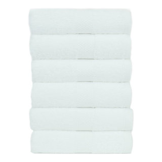 Honeycomb Luxury Hotel and Spa Hand Towel, Set of 6, White, Hand Towel ...