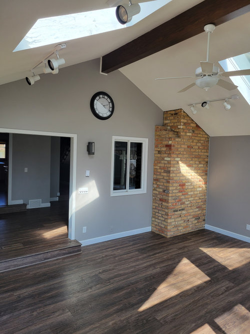 Transition from drywall to brick