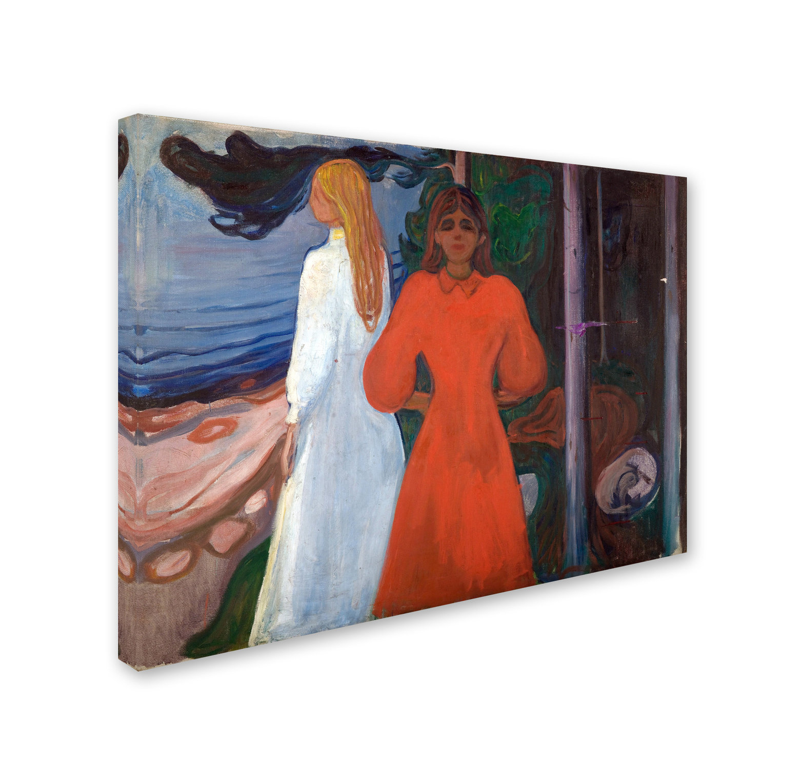 Edvard Munch 'Red And White' Canvas Art, 19"x14" - Contemporary ...