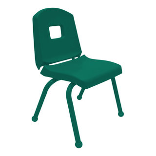 14" Creative Colors Split Bucket Chair with Matching Ball Glide in Teal ...