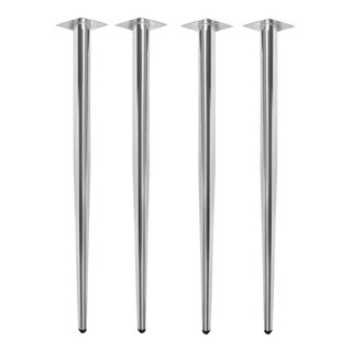 Kahlo Tapered Post Legs (Set of 4)- Chrome - Contemporary - Desks And ...