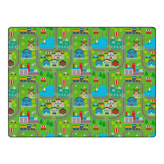 Flagship Carpets VA493-58A 10'6"X13'2" Train Ride Educational Rug ...