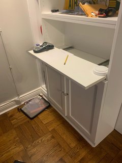 Help me figure out how to add a slide out desktop to a counter! | Houzz ...