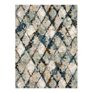Karastan Eroded Diamonds Alabaster Area Rug, 8'x10' - Contemporary ...