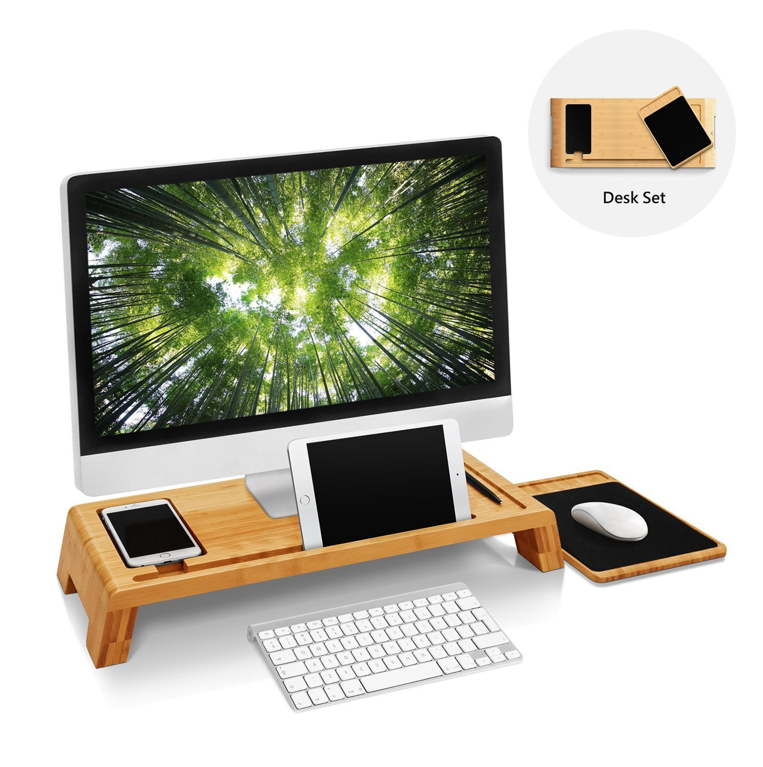 Mia Monitor Stand With Mouse Pad - Contemporary - Office Carts And ...