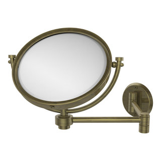 8" Wall Mounted Extending Make-Up Mirror 2X Magnification ...