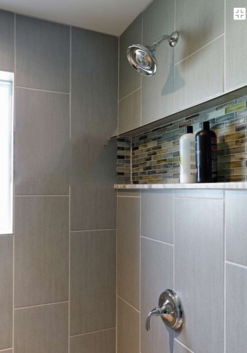 Shower Accent Tile and Niche