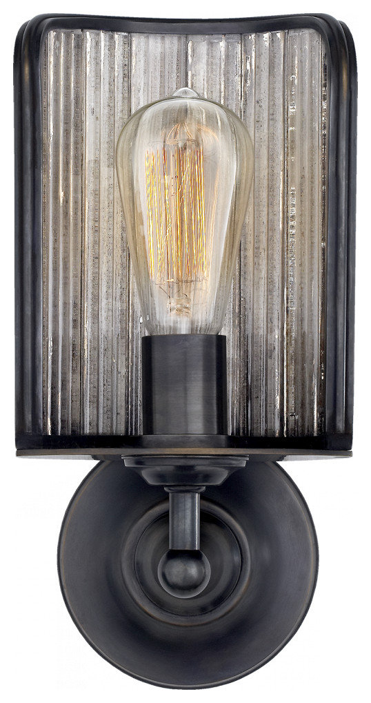 Rivington Bronze Shield Sconce - Industrial - Wall Sconces - by ...