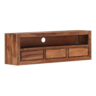 vidaXL TV Stand Natural Acacia Solid Acacia wood TV Stand ...