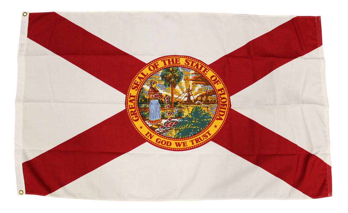 Florida, 3'x5' Heavy Duty 2-Ply Polyester Flag - Traditional - Flags ...