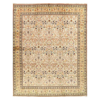 Consigned, All-Over Handmade Medallion Tabriz Tabatabaei Area Rug ...