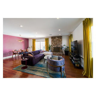 Splash of Color in the Valley - Midcentury - Living Room - Los Angeles ...