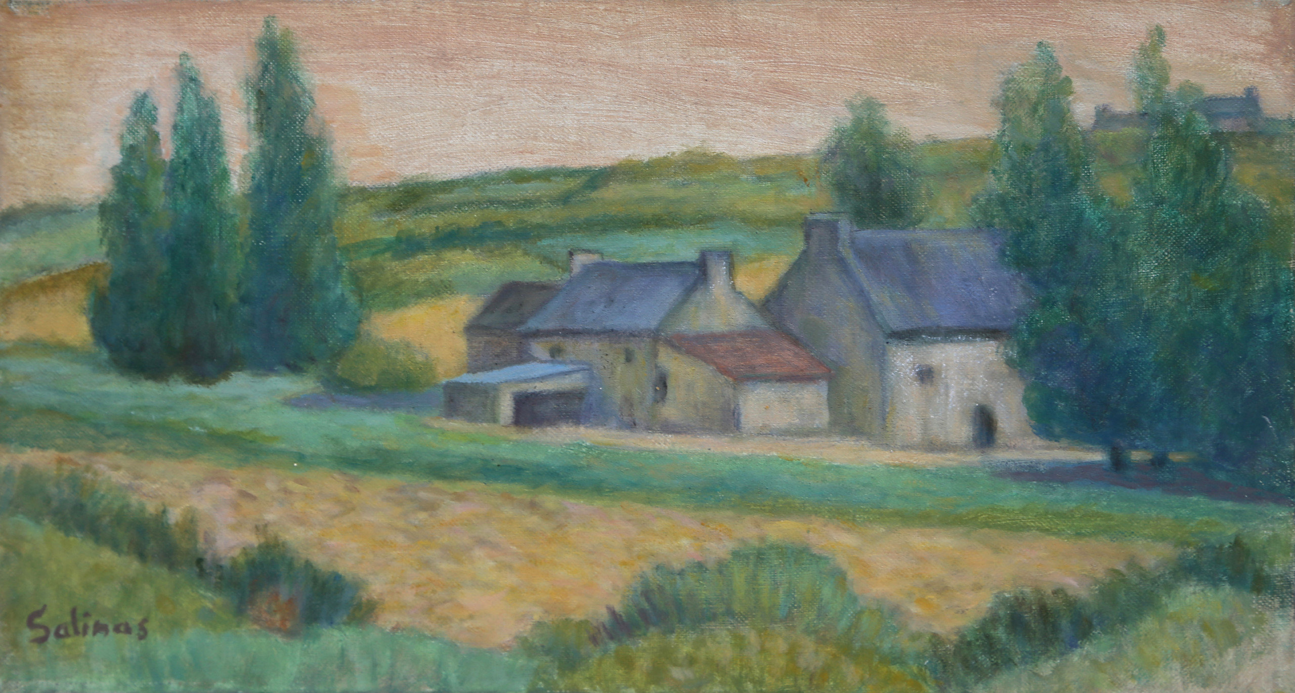 Farm, Northern Brittany, 1038, Laurent Marcel Salinas, 18x14 ...