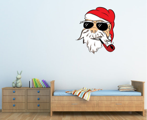 Christmas Santa Vinyl Wall Decal ChristmasSantaUScolor002, 10 in ...