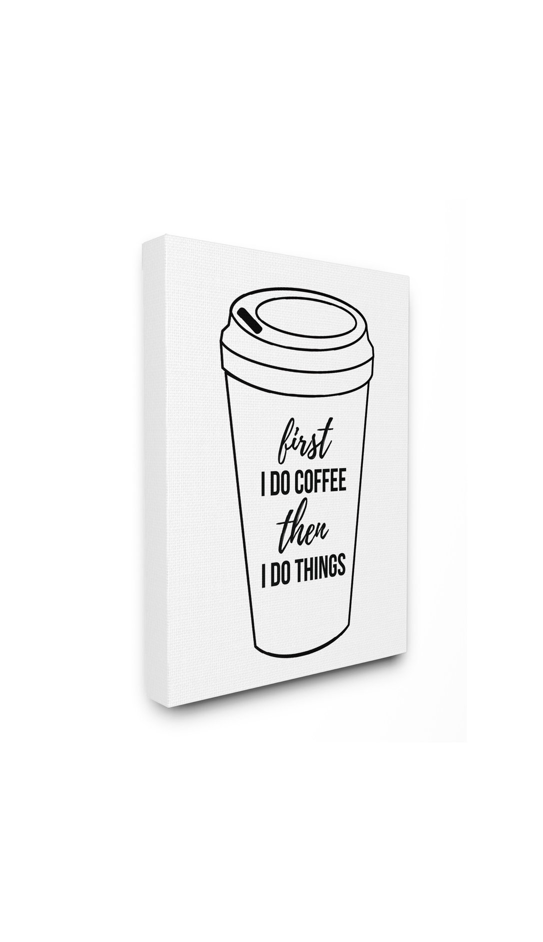 First Coffee Then Things Black & White Typography Framed Giclee Art, 30 ...