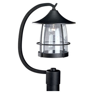 Prairie 1-light Post Lantern Gilded Iron Clear Seeded Glass - Beach ...