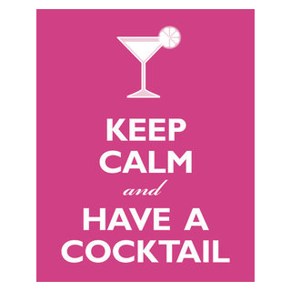 Keep Calm and Have A Cocktail, premium art print (black), 10" x 12" (8 ...