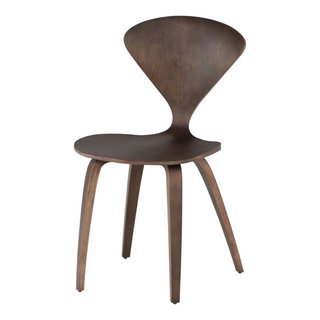 Satine Dark Walnut Wood Dining Chair - Midcentury - Dining Chairs - by ...