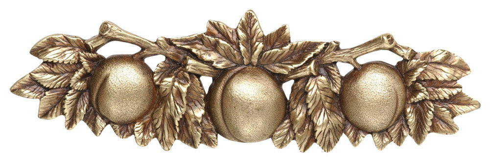 Georgia Peach Pull Antique Brass - Farmhouse - Cabinet And Drawer ...