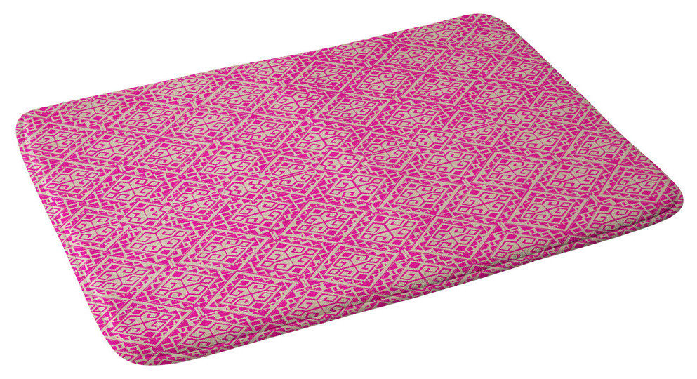 Aimee St Hill Eva All Over Pink Memory Foam Bath Mat, 34"x21 ...