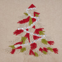 Beaded Christmas Tree Table Runner - Contemporary - Table Runners - by ...