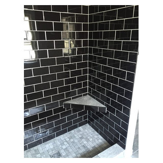 Black subway tile shower - Other - by JRM Tile & Stone | Houzz