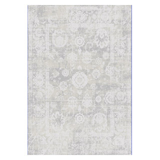 Castilla Cream And Silver Area Rug, 7.10'x10.10' - Contemporary - Area ...