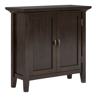 Redmond Solid Wood Low Storage Cabinet - Transitional - Storage ...