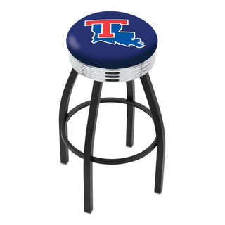 Holland L8B3C Louisiana Tech 30" Swivel Bar Stool - Black/Chrome ...