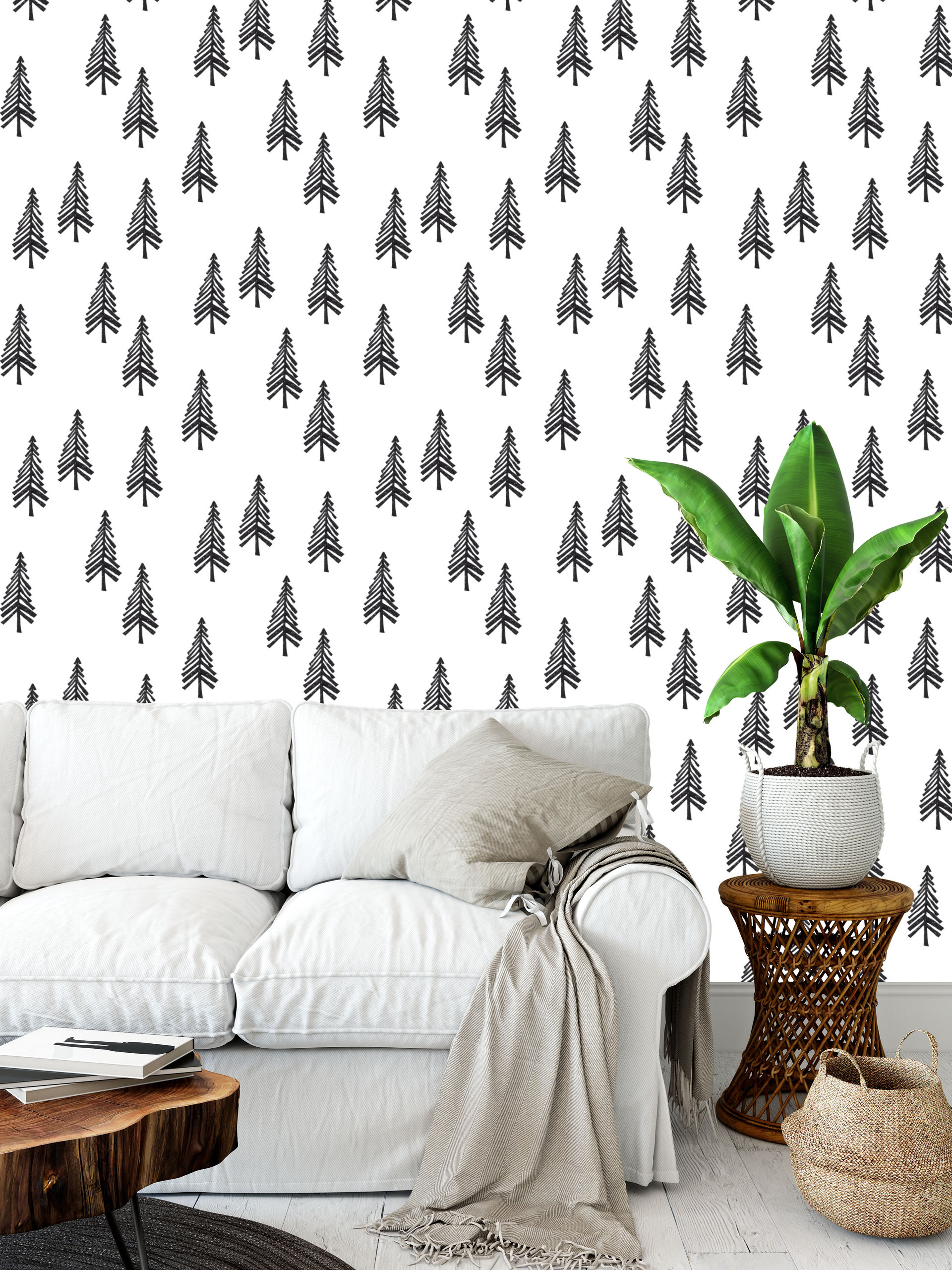 Woodland Forest Wallpaper by Julia Schumacher, 24"x72" - Contemporary ...