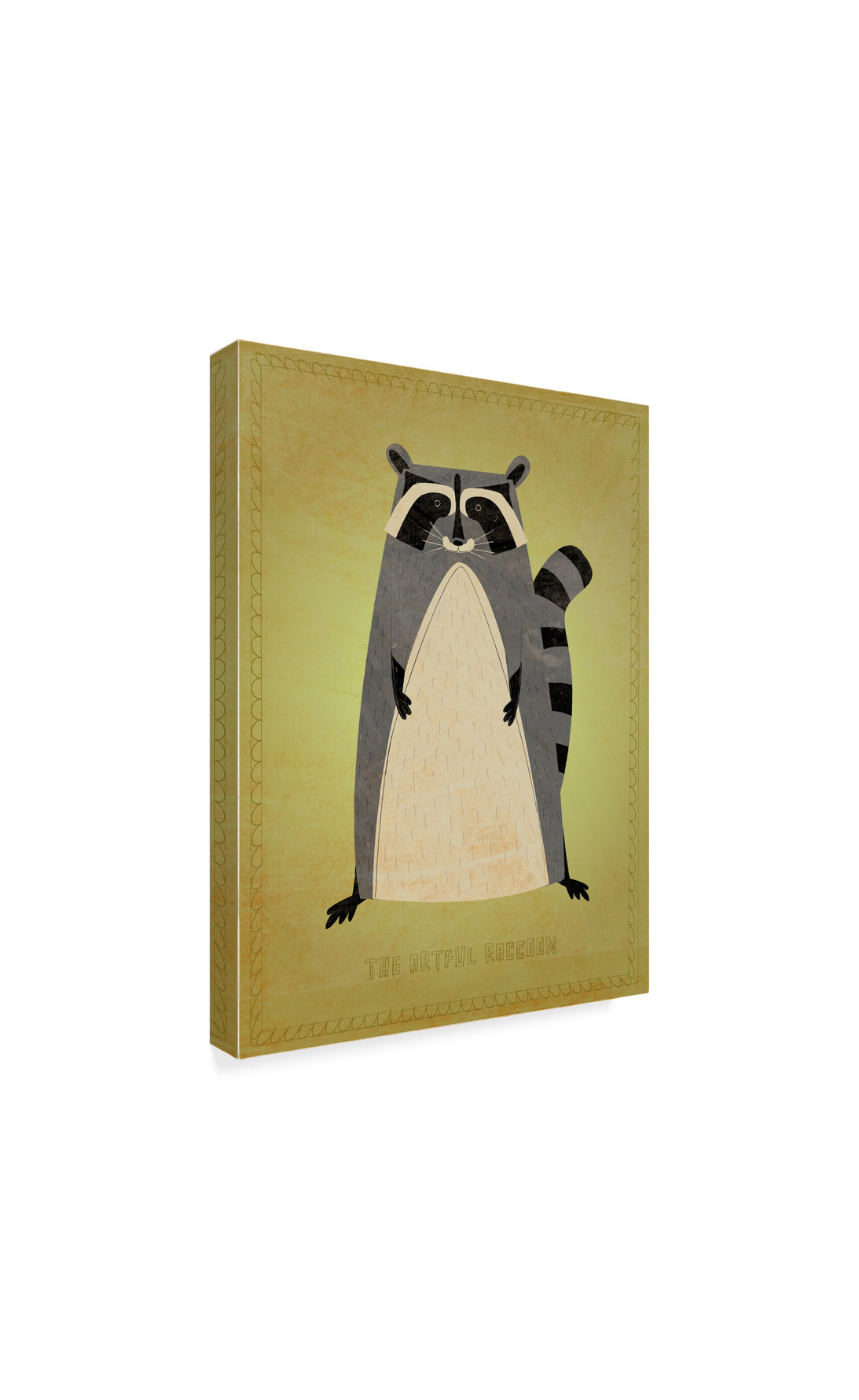 John W. Golden 'The Artful Raccoon' Canvas Art, 47"x35" - Contemporary ...