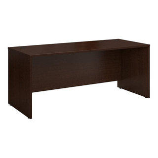 Rectangular Desk, Mocha Cherry Laminate Top and Wire Management Grommet ...