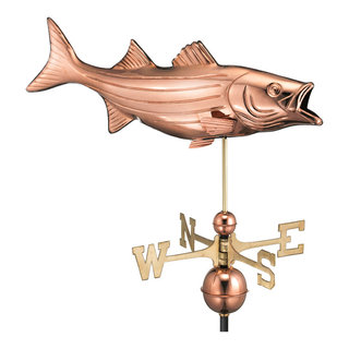 Bass Weathervane, Pure Copper - Rustic - Weather Vanes - by Organize-It ...