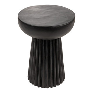 Magnesium Oxide Side Table, Black - Transitional - Side Tables And End ...