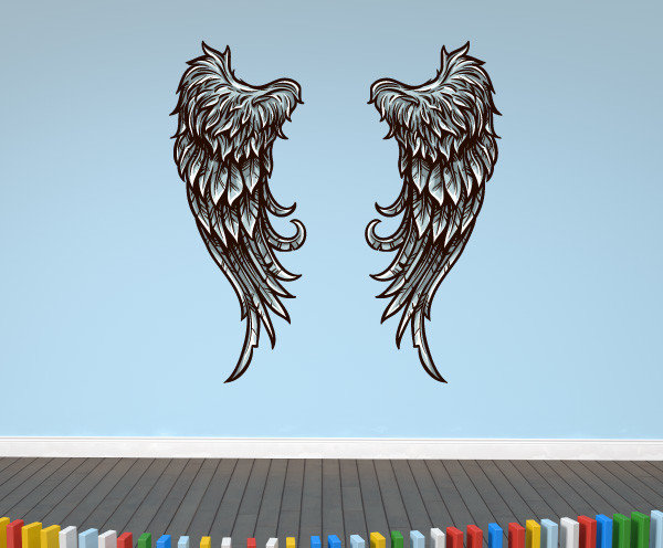 Wings Vinyl Wall Decal WingsUScolor009, 48 in. - Contemporary - Wall ...