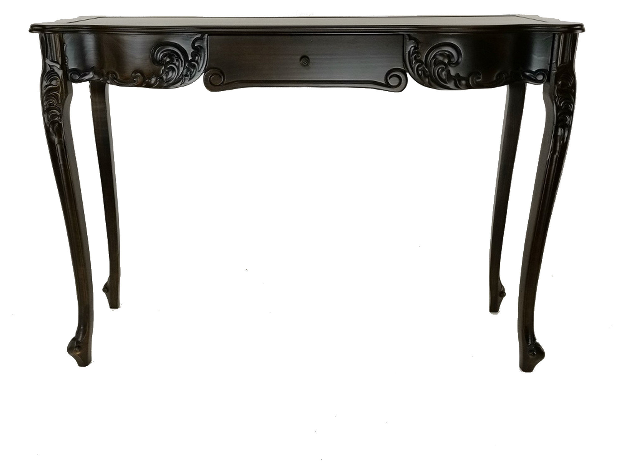 Benzara BM284648 Classic Wood Console Table, 1 Drawer, Floral Cared ...