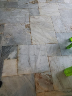 HELP!! Mystery stains on new marble pool deck