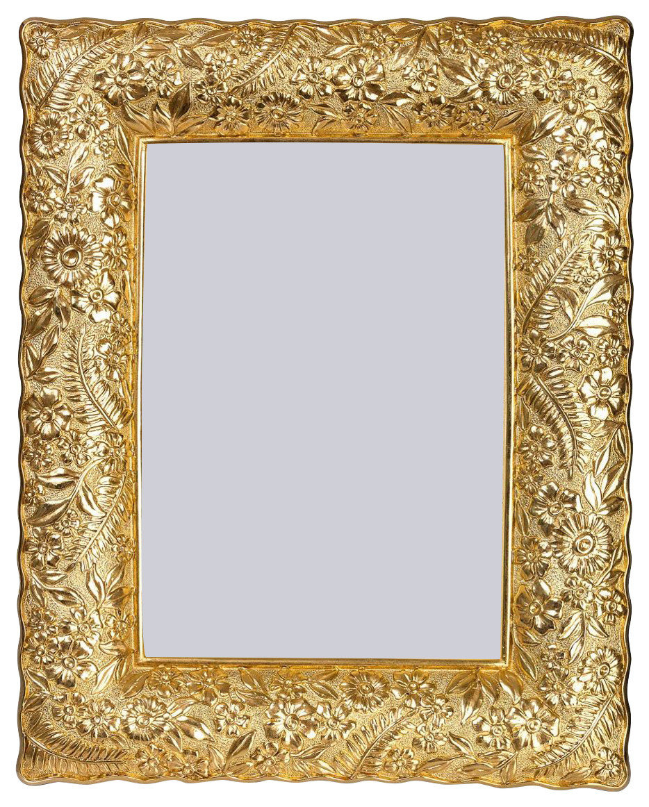 Jay Strongwater Katerina Ruffled Edge Floral Frame Gold Finish ...