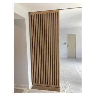 Claustras en chêne - Modern - Hall - Other - by Menuiserie GODEL | Houzz