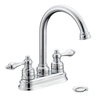 Polished Chrome Lavatory Vanity Faucet - Traditional - Bathroom Sink ...