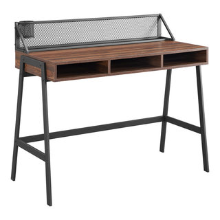 42" Mesh Back Writing Desk - Industrial - Desks And Hutches - by Walker ...