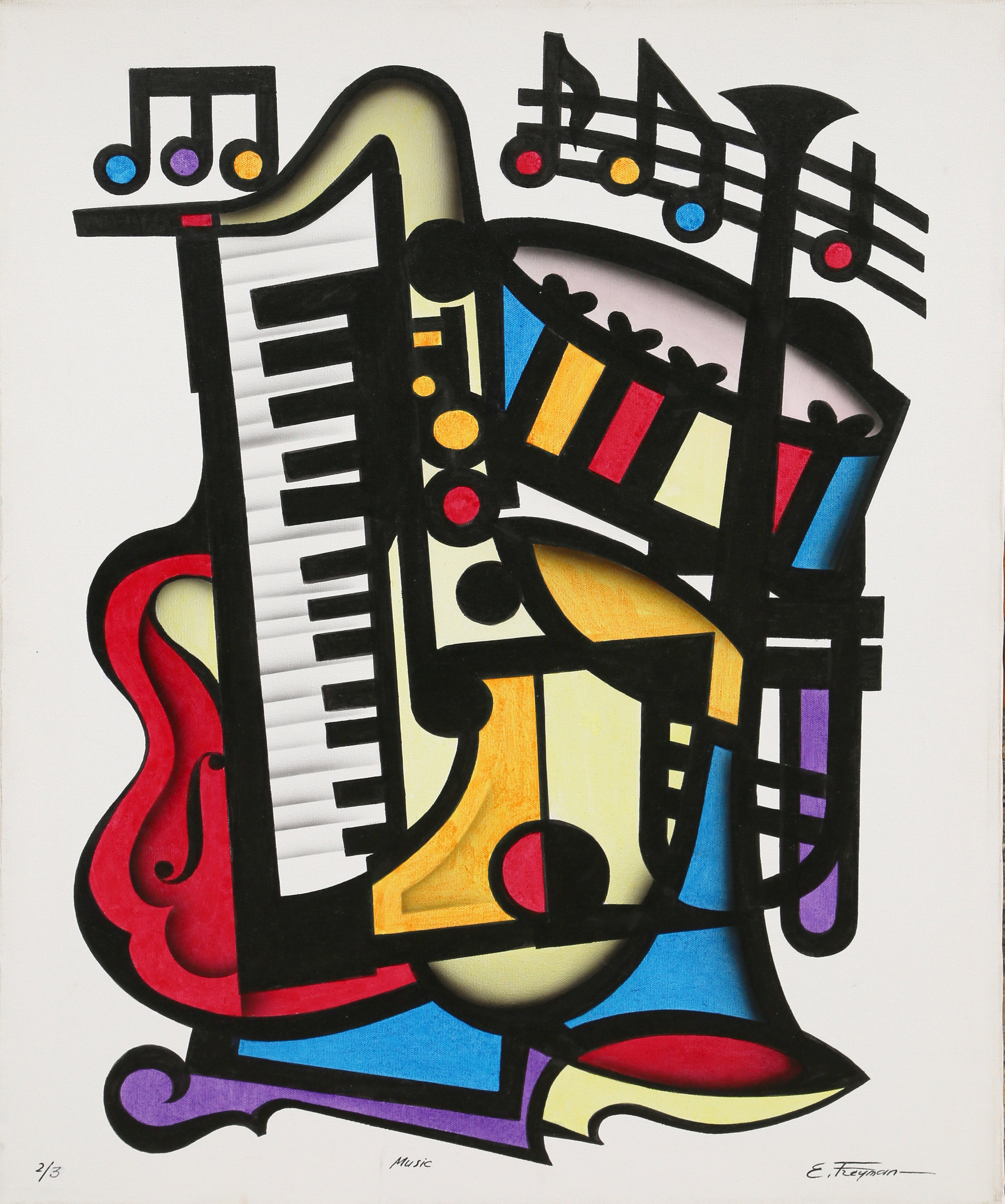 Music II, Erik Freyman, 30x24 - Contemporary - Paintings - by RoGallery ...