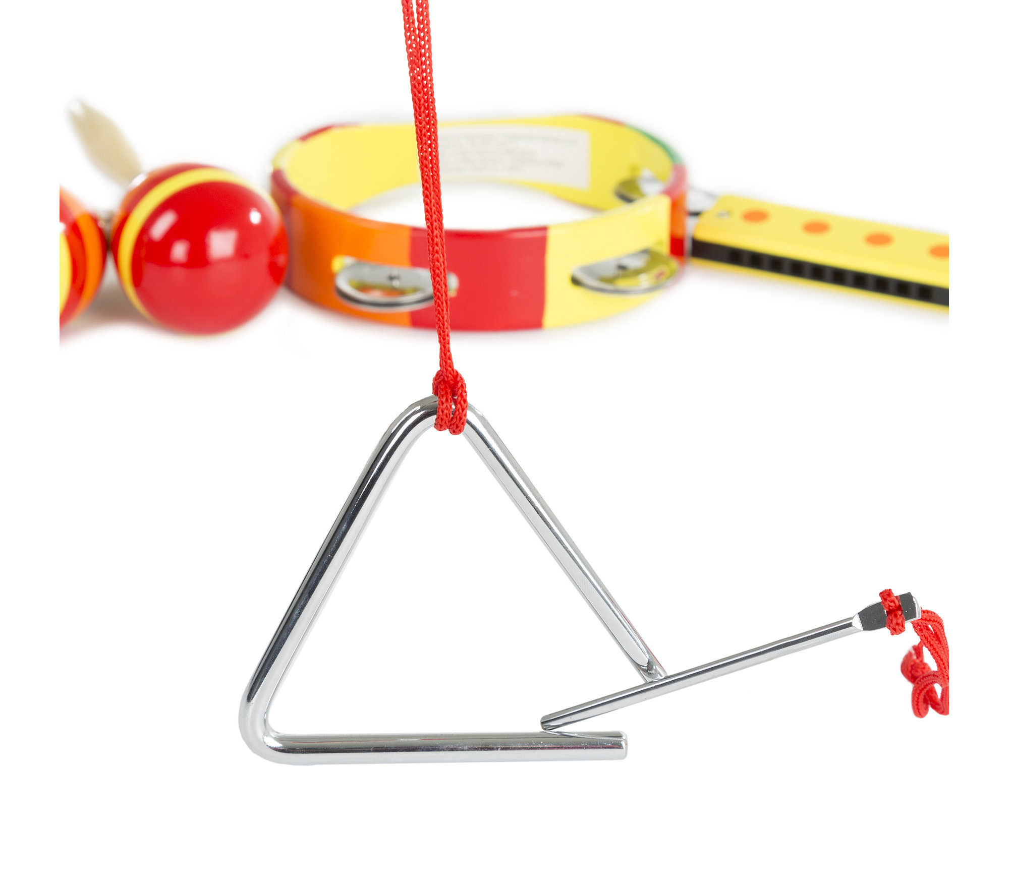 Toddler Musical Instruments Set Tambourine, Triangle, Maracas, and ...