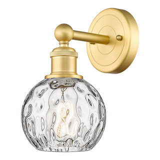 Edison Athens Water Glass 1-Light 6" Sconce, Clear - Industrial - Wall ...